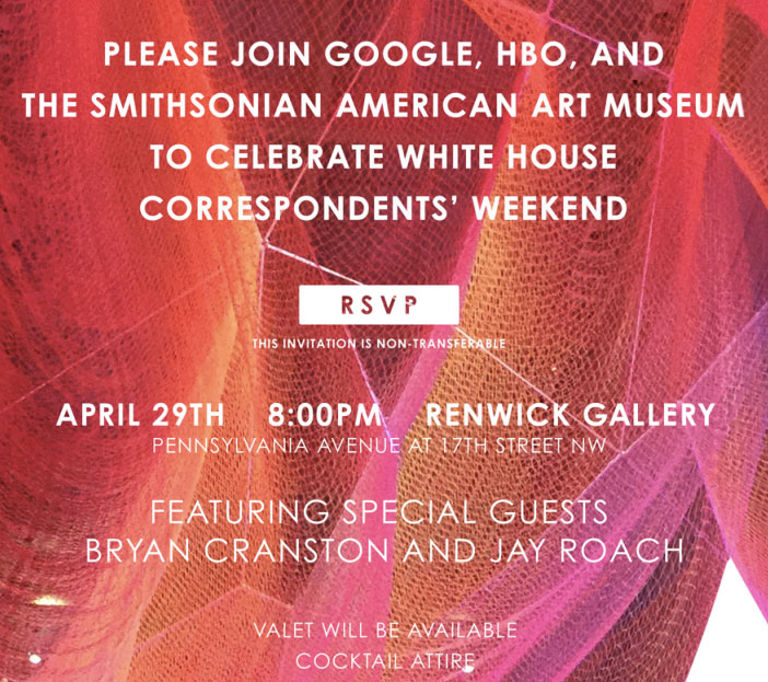 Google/HBO/Smithsonian WHCD Party Announced - White House ...